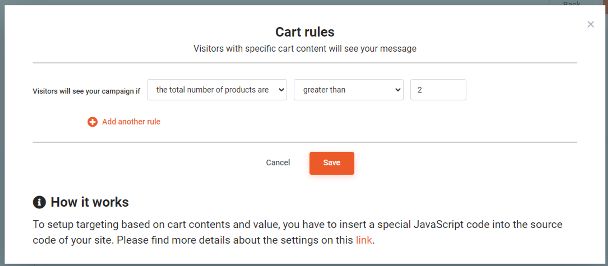 Cart rules – OptiMonk Help Center